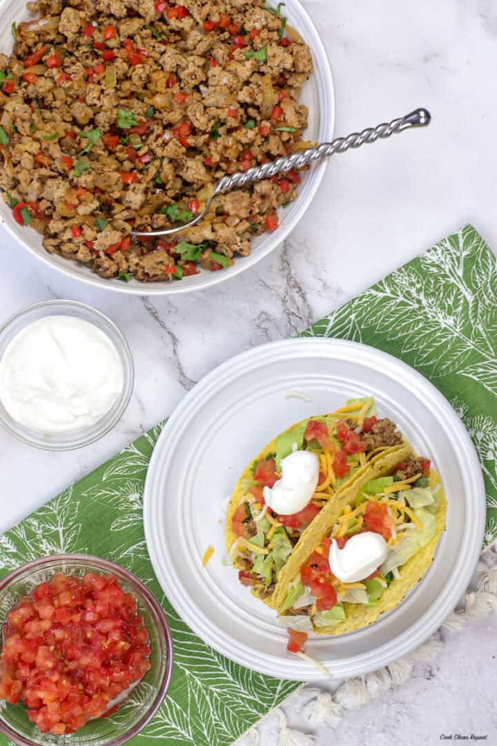 Easy Turkey Tacos - Cook Clean Repeat