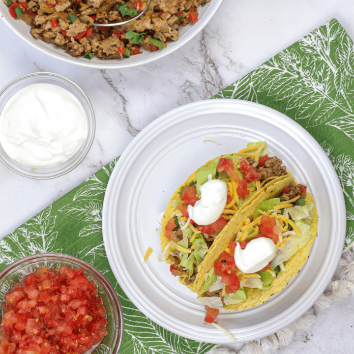 Easy Turkey Tacos With Fresh Toppings and Homemade Seasoning - Cook ...