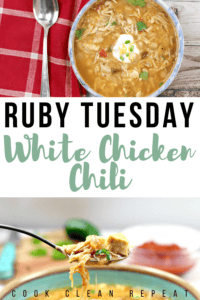 Ruby Tuesday White Chicken Chili - Cook Clean Repeat