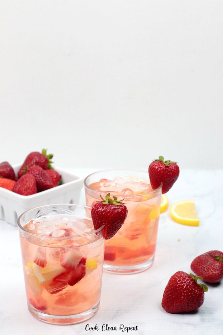 Strawberry Lemon Water - Cook Clean Repeat
