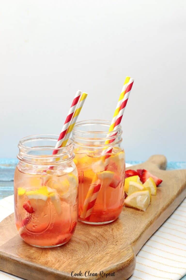 Strawberry Lemon Water - Cook Clean Repeat