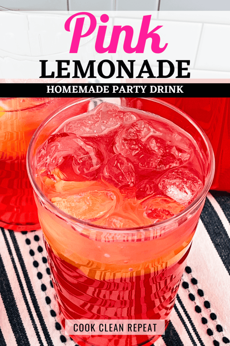 Homemade Pink Lemonade - Cook Clean Repeat
