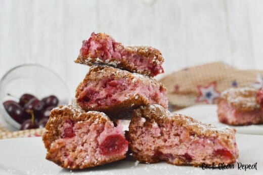 2 Ingredient Cherry Bars - Cook Clean Repeat