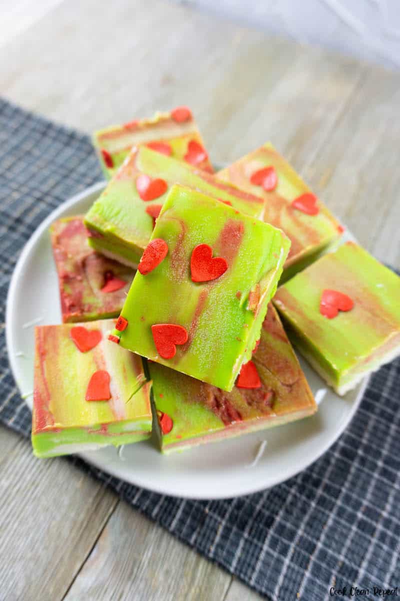 Grinch Fudge - Cook Clean Repeat