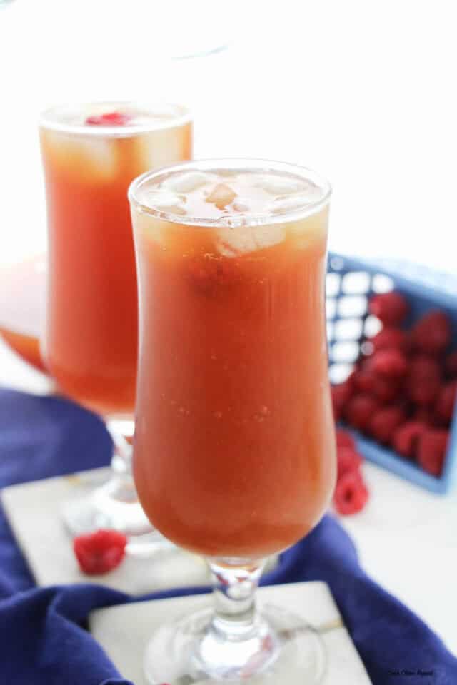 Raspberry Sweet Tea - Cook Clean Repeat