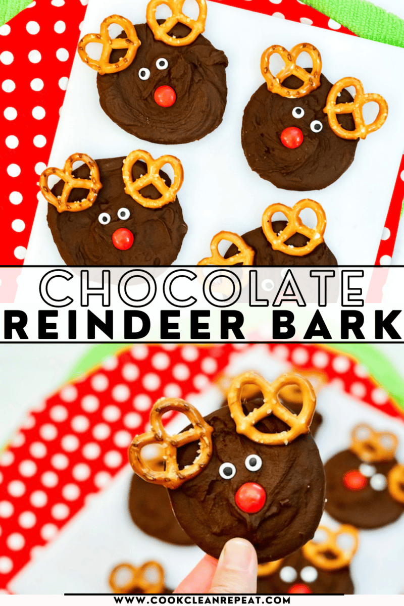 Chocolate Reindeer Bark - Cook Clean Repeat