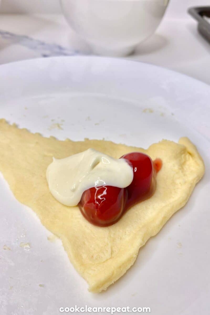 Crescent Roll Cherry Turnover - Cook Clean Repeat