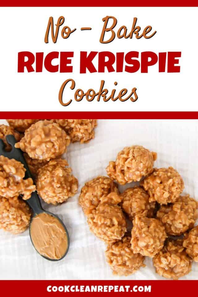 No Bake Rice Krispie Cookies - Cook Clean Repeat