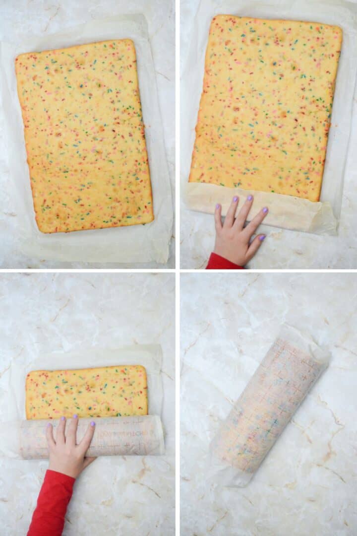 Birthday Cake Roll - Cook Clean Repeat
