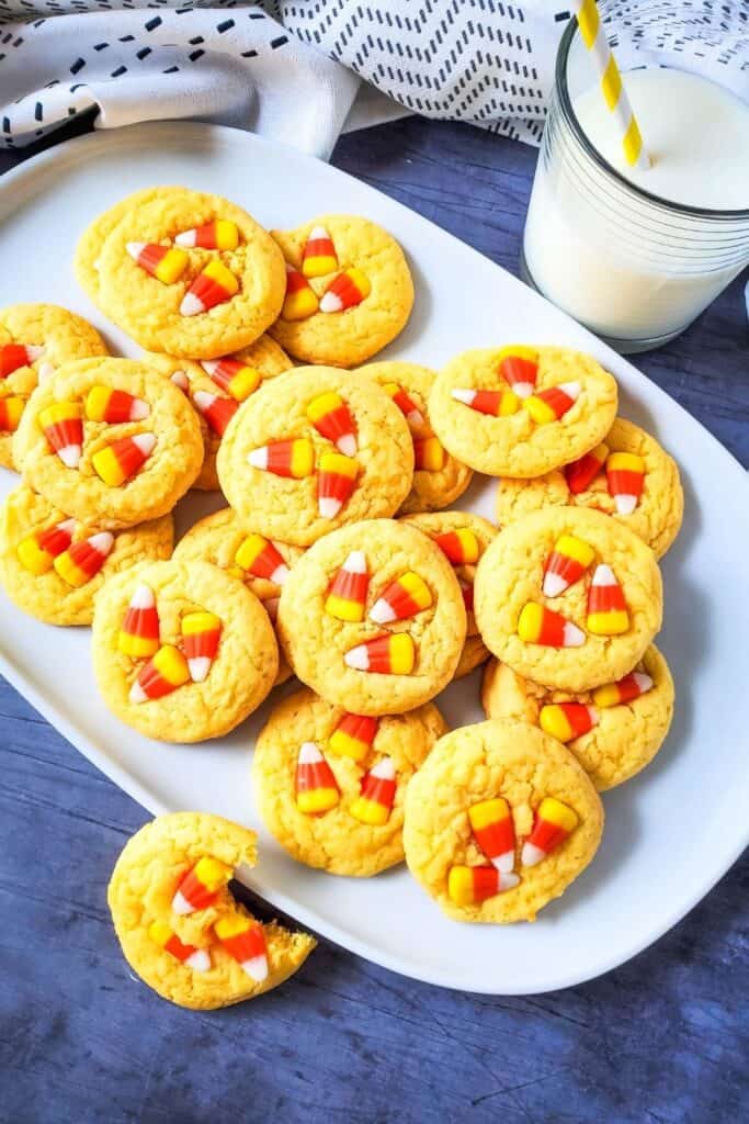 Candy Corn Cake Mix Cookies - Cook Clean Repeat