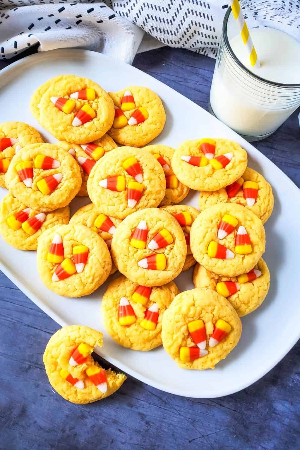 Candy Corn Cake Mix Cookies - Cook Clean Repeat