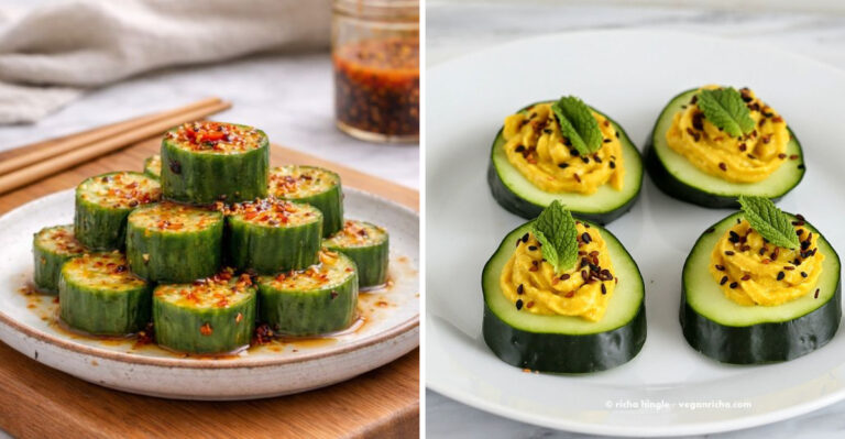 15 Cucumber Appetizers Made From A Farmers Market Haul - Cook Clean Repeat